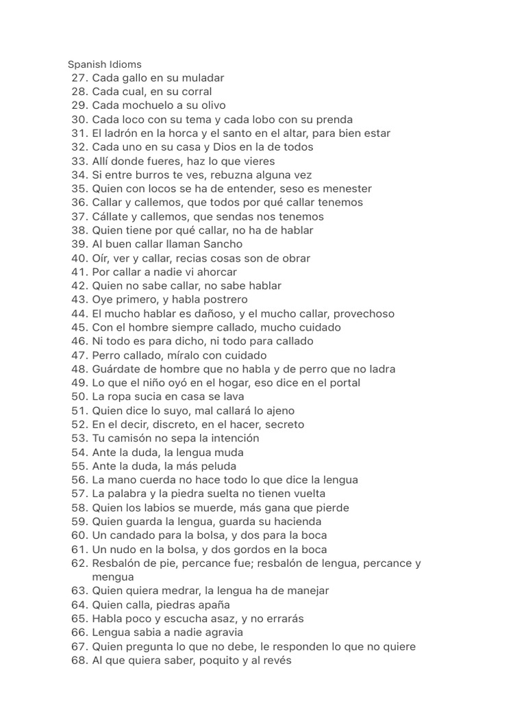 27-188 Spanish Idioms | PDF