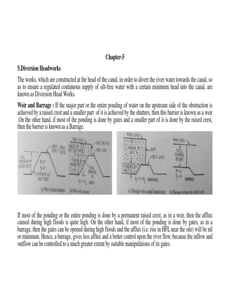 Diversion Headworks (Lecture Slides) | PDF | Soil Mechanics | River