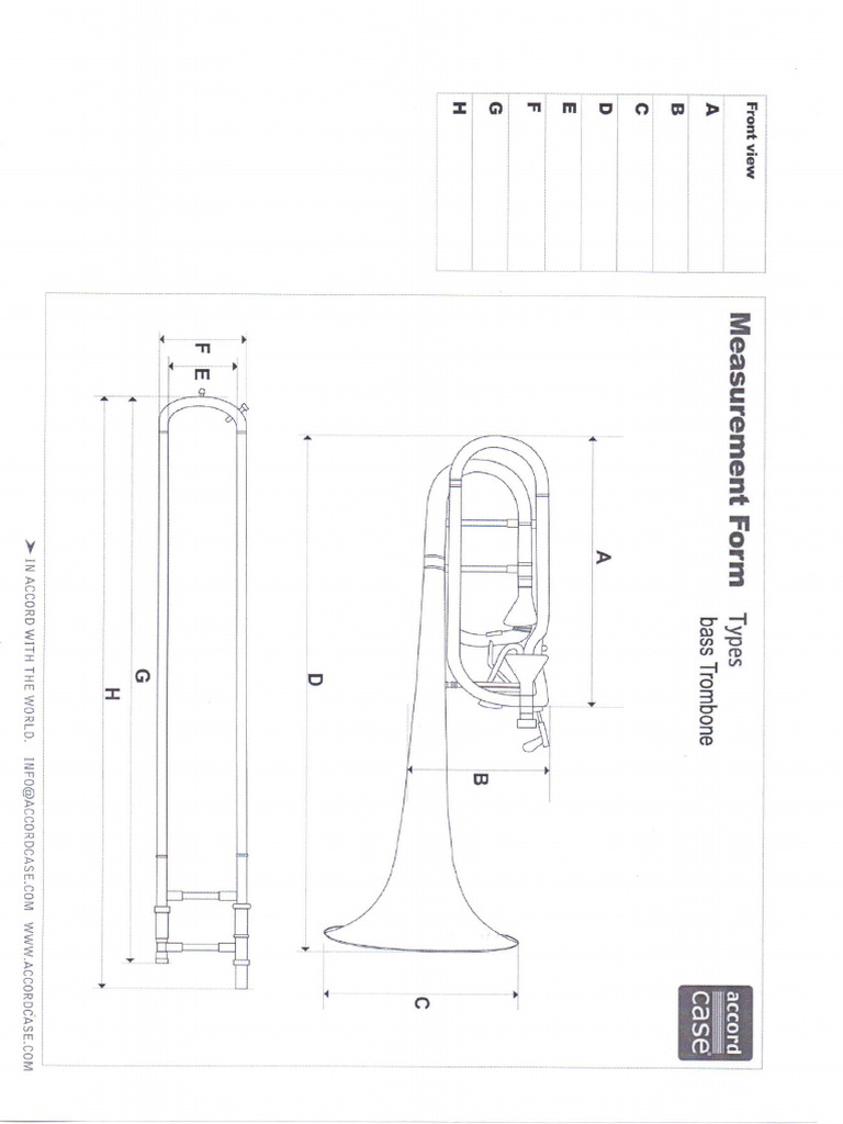 Trombone Measurement Form | PDF