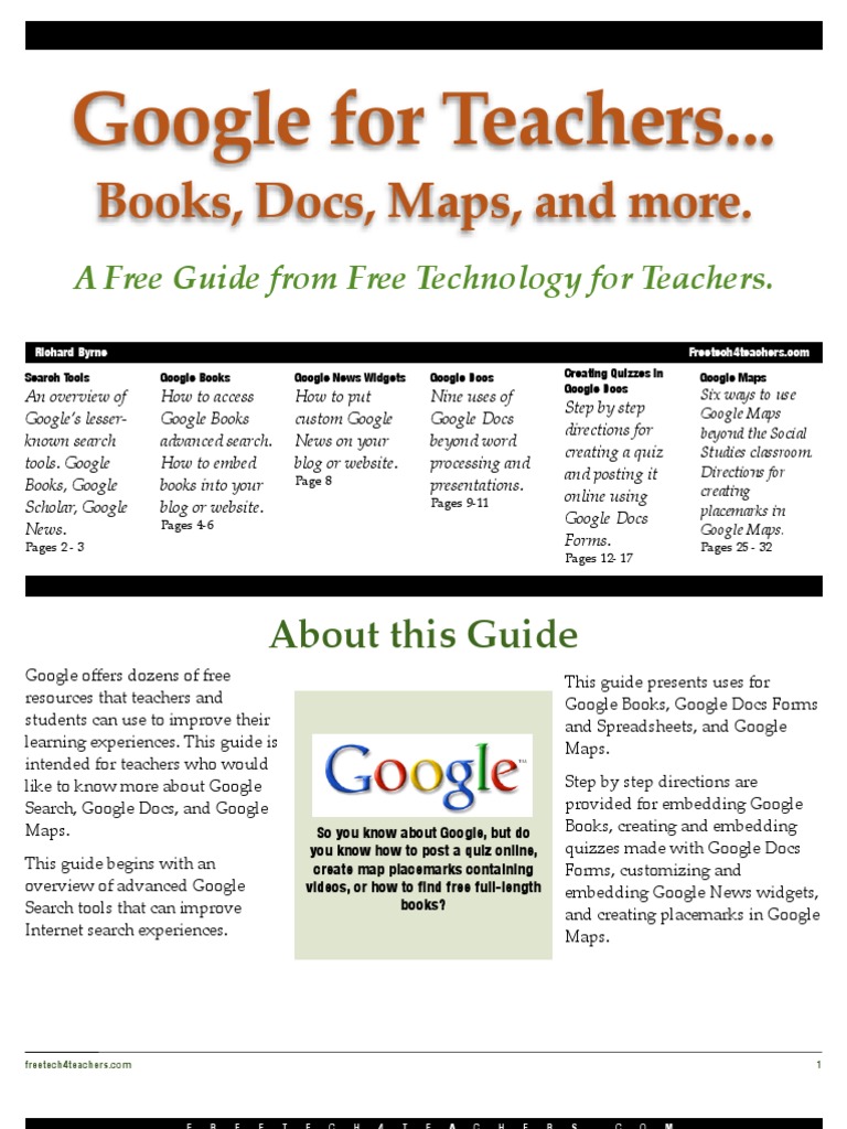 Google For Teachers | PDF | Google | Web Search Engine