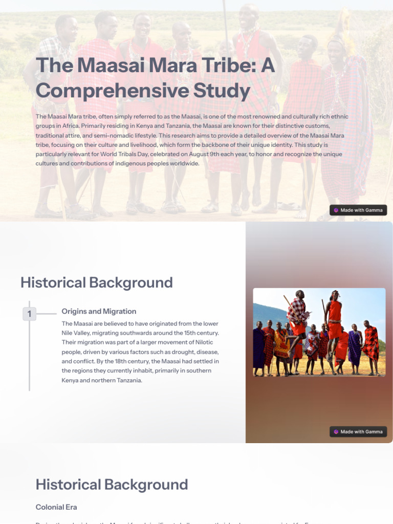 The Maasai Mara Tribe A Comprehensive Study | PDF | Livestock | Agriculture