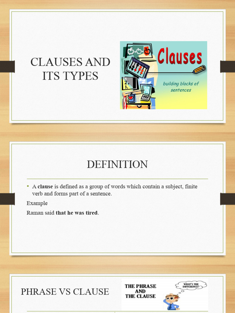 Clauses and Its Types | PDF | Adverb | Clause