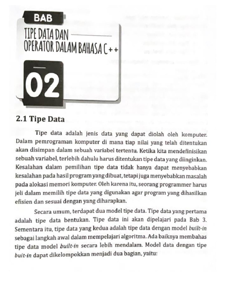 Sesi 02 Struktur Data 20232 Typedata | PDF