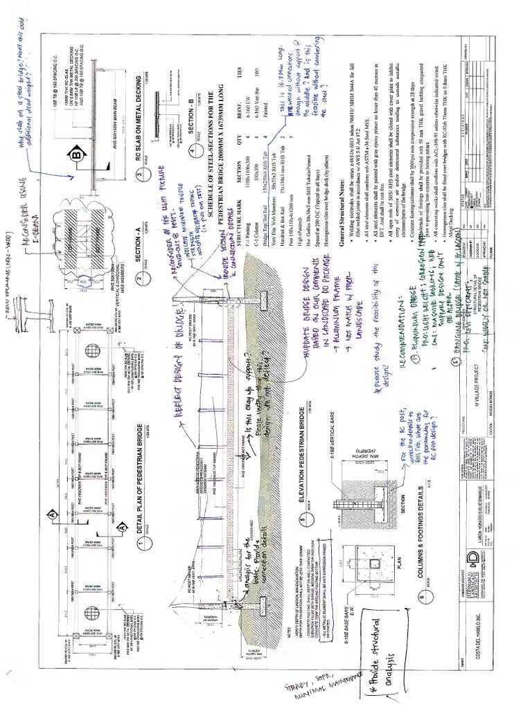 Pedestrian Bridge Structural Comments | PDF