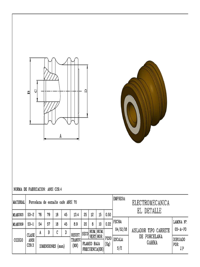 Aislador Carrete | PDF