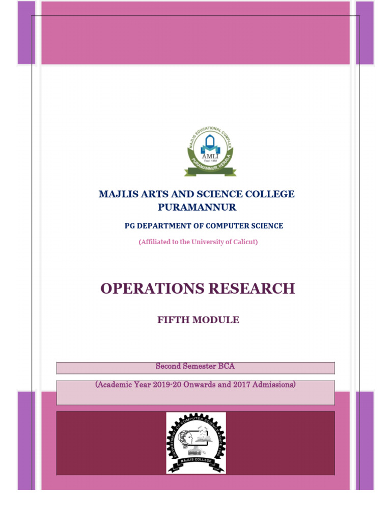 Or 1-5 | PDF | Mathematical Optimization | Operations Research