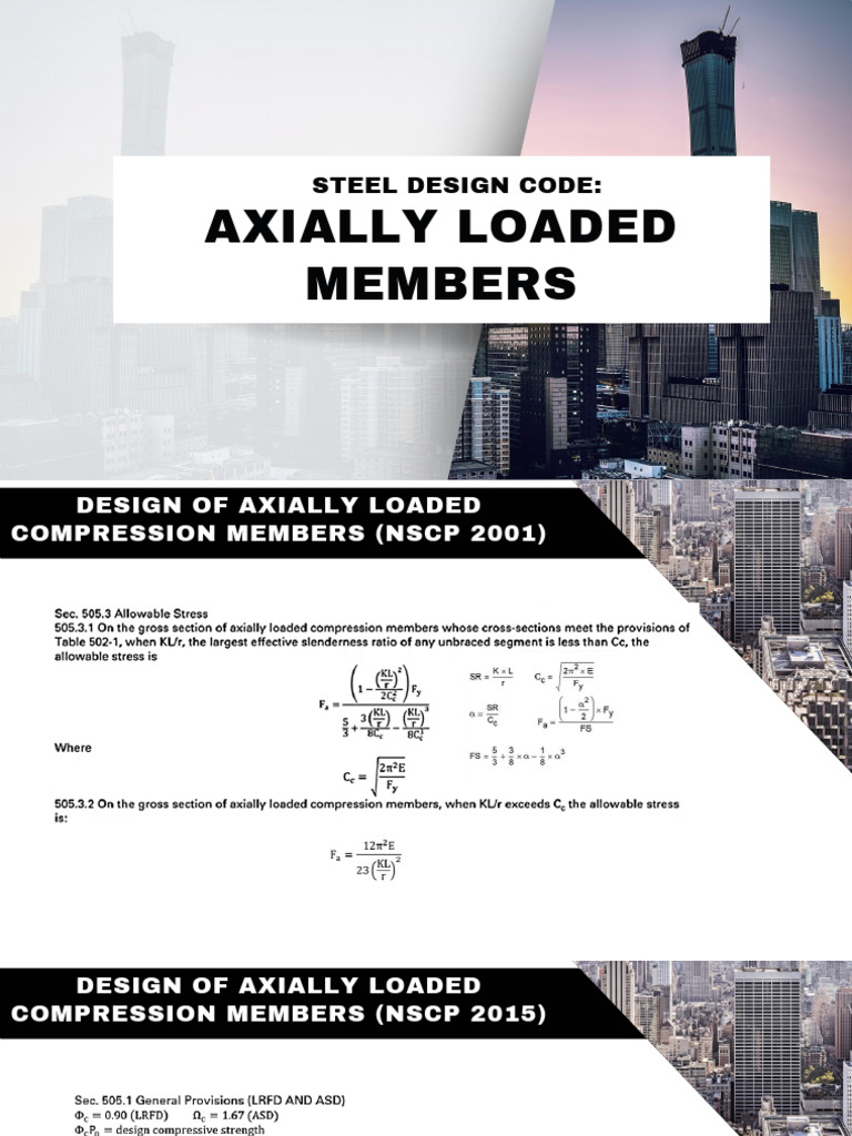 Steel Design Code - Axially Loaded Members | PDF | Beam (Structure ...