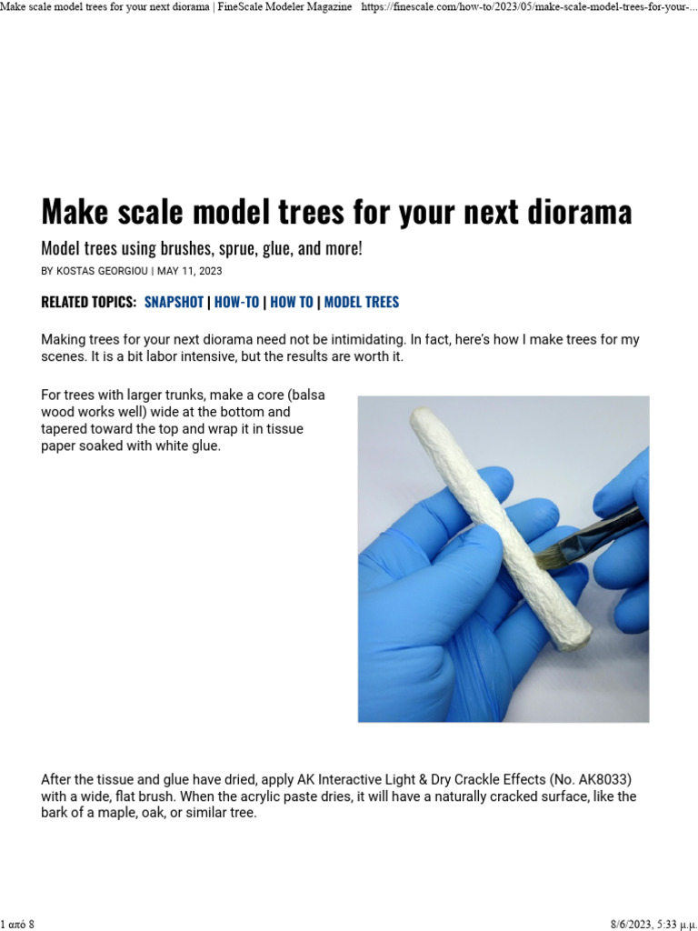 Make Scale Model Trees For Your Next Diorama FineScale Modeler Magazine | PDF | Trees