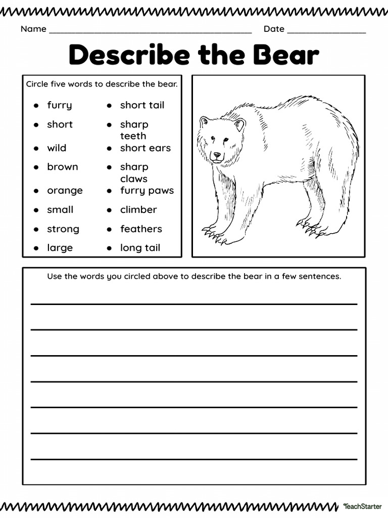 Animal Adaptations Informative Writing Prompt Worksheets Printable PDF ...
