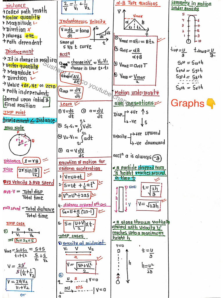 KINEMATICS Part 1 | PDF