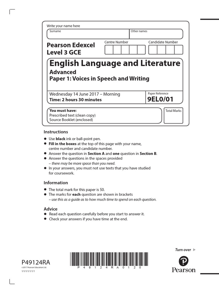 June Paper 1 English 2019 | PDF | Writing | Linguistics