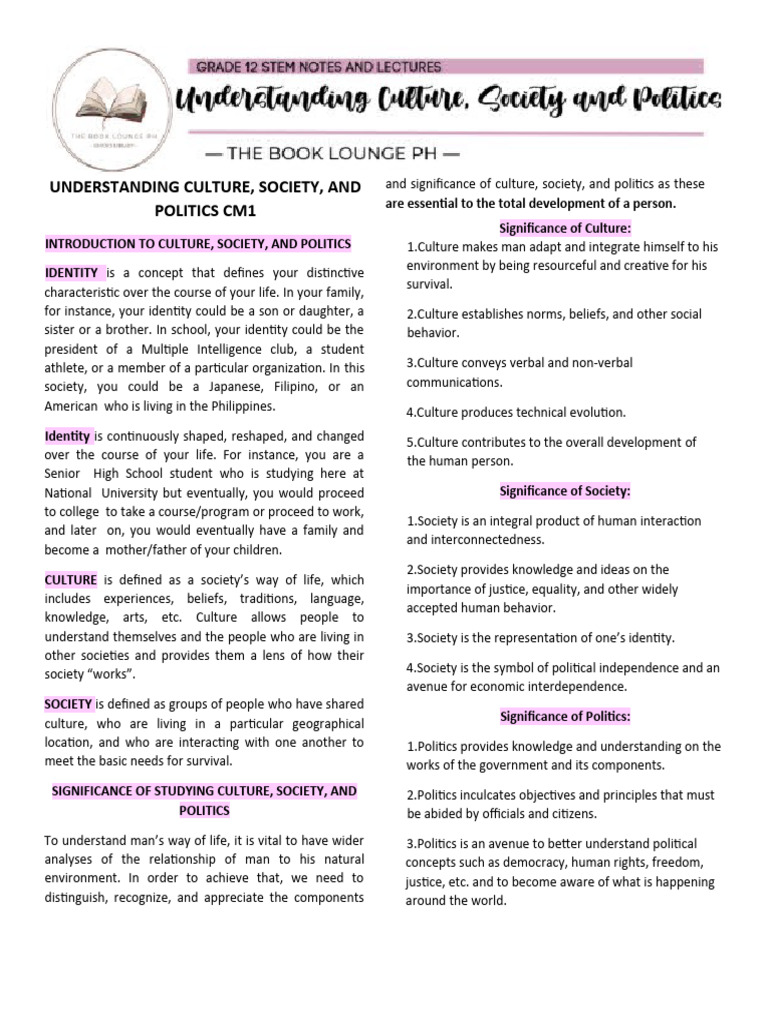 Understanding Culture Society Politics Pdf Deviance Sociology