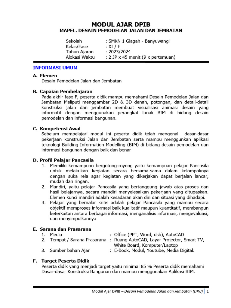 Modul Ajar Dpib-Dpjj | PDF | Komputer