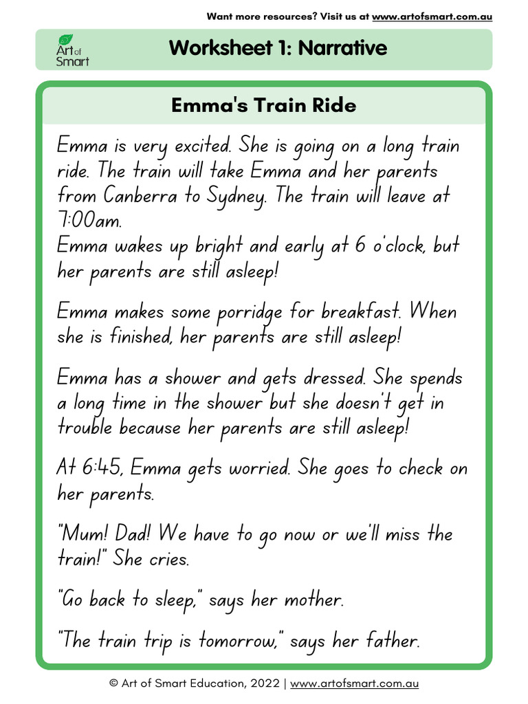 Year 2 Comprehension Worksheets Art of Smart Education | PDF | Travel