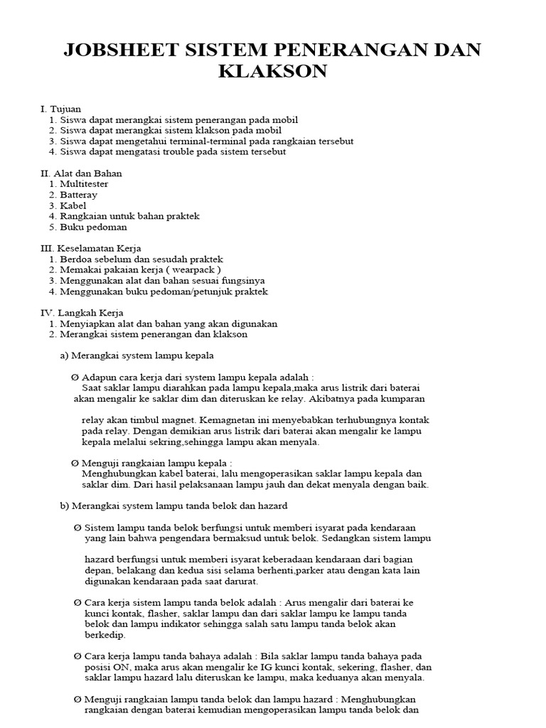 Jobsheet Kelistrikan | PDF | Sains & Matematika | Teknologi & Rekayasa