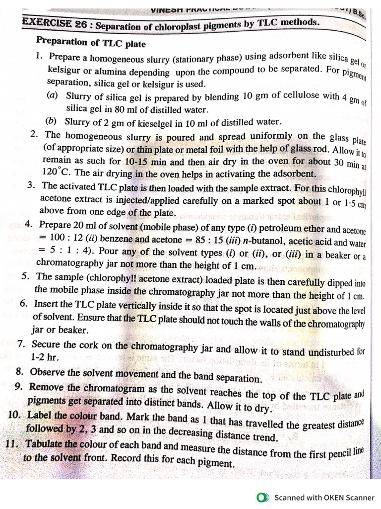 Pigments by TLC | PDF