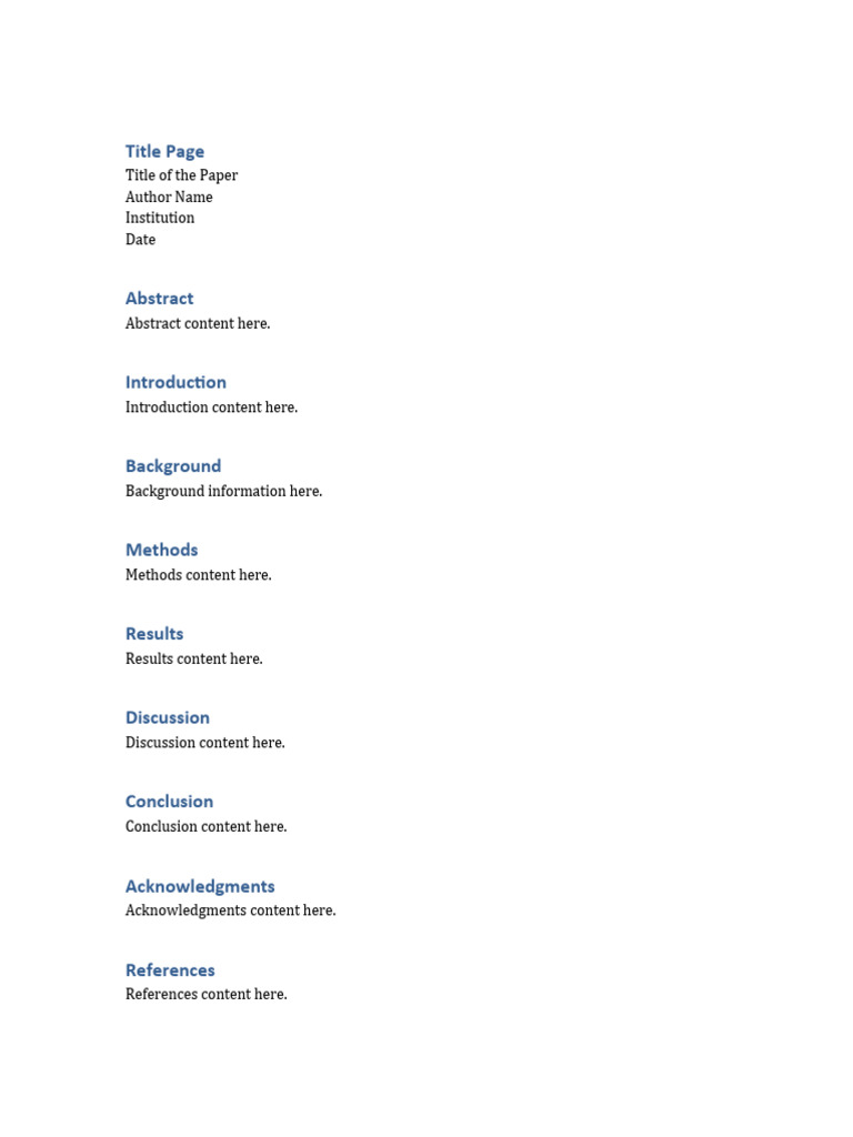 New Research Paper Template | PDF