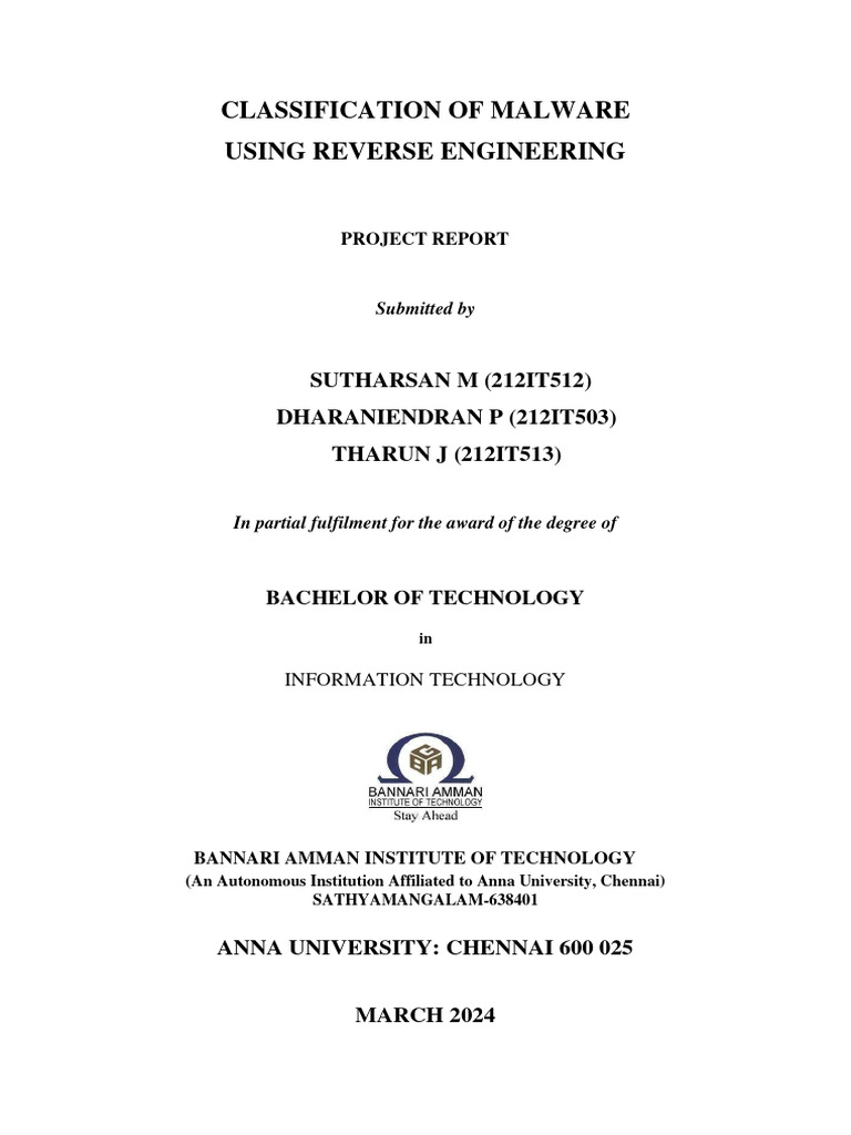 Final Report 2 | PDF | Malware | Cluster Analysis