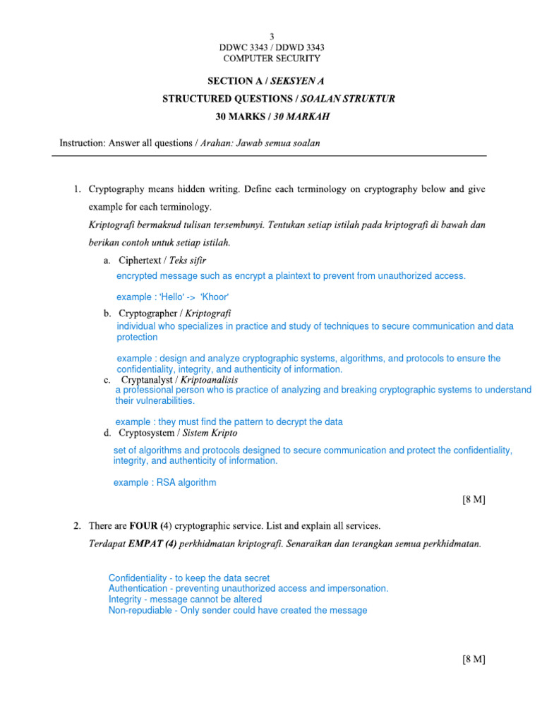 Past Year CS | PDF | Encryption | Computer Network