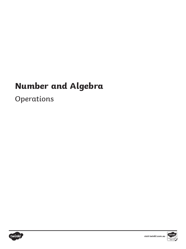 Year 5 Operations Assessment Sheet | PDF | Mathematics | Algebra