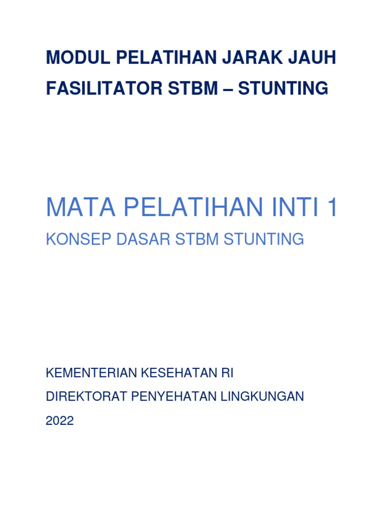 MPI 1 Konsep Dasar STBM Stunting | PDF