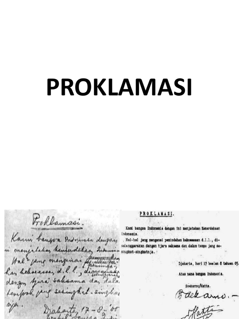 Teks Proklamasi Kemerdekaan Indonesia | PDF