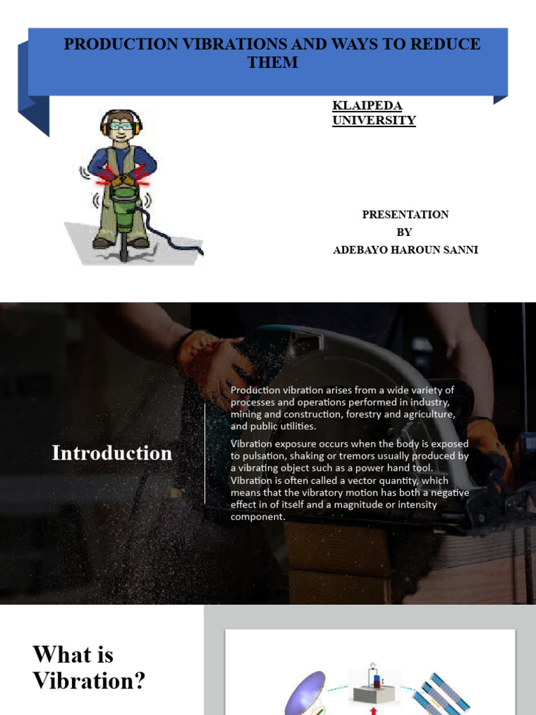 Reducing Production Vibrations | PDF | Personal Protective Equipment