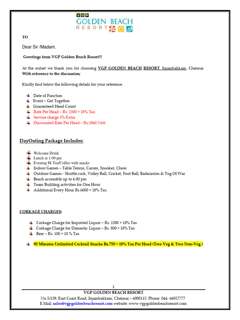 VGP Proposal 04.07 | PDF | Cuisine | Foods