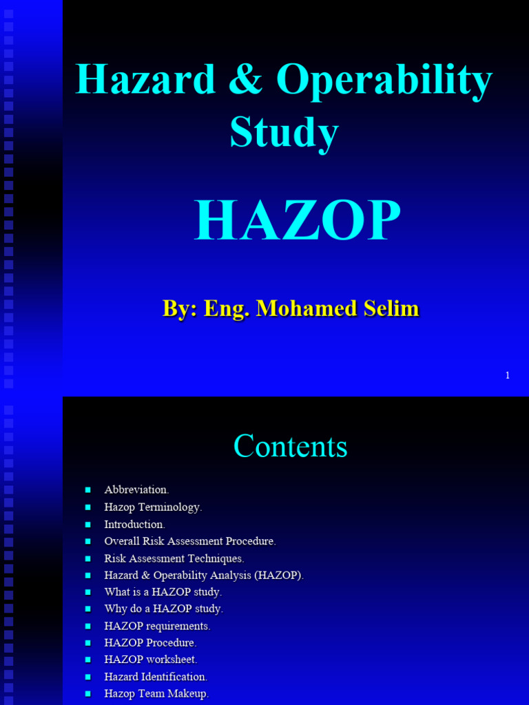 Hazop Hazop Terminology | PDF | Risk | Risk Assessment