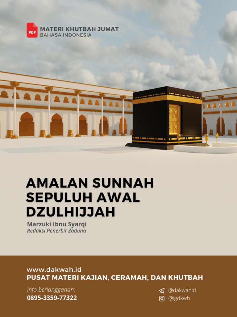 Khutbah Jumat Singkat I Juni 24 - Amalan Sunah Sepuluh Awal Dzulhijjah - Dakwah Id | PDF
