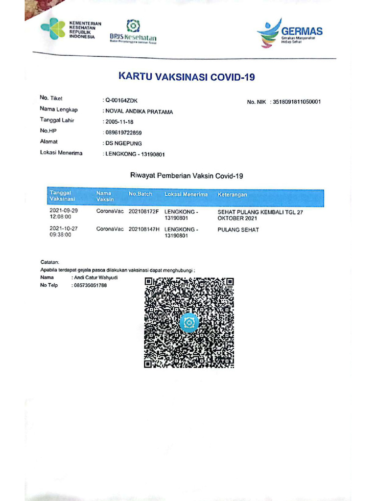 Kartu Vaksin | PDF
