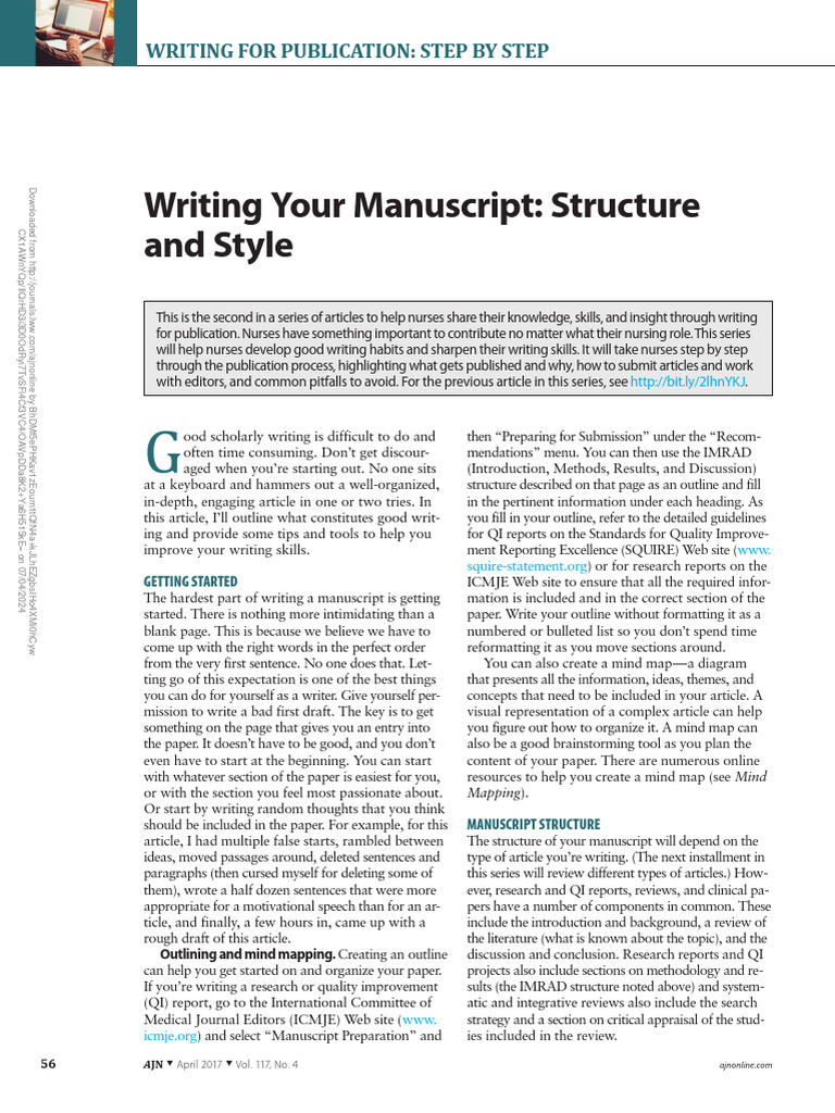 Writing Your Manuscript Structure and Style.30 | PDF | Jargon | Word
