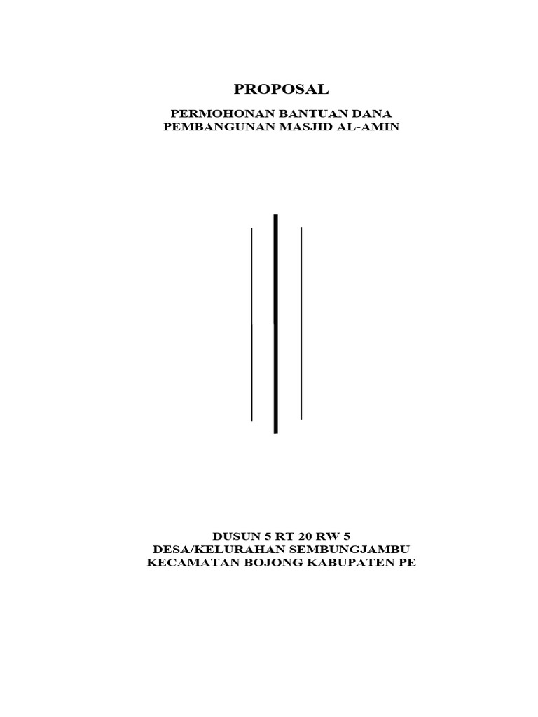Contoh Proposal Pembangunan Masjid Pdf