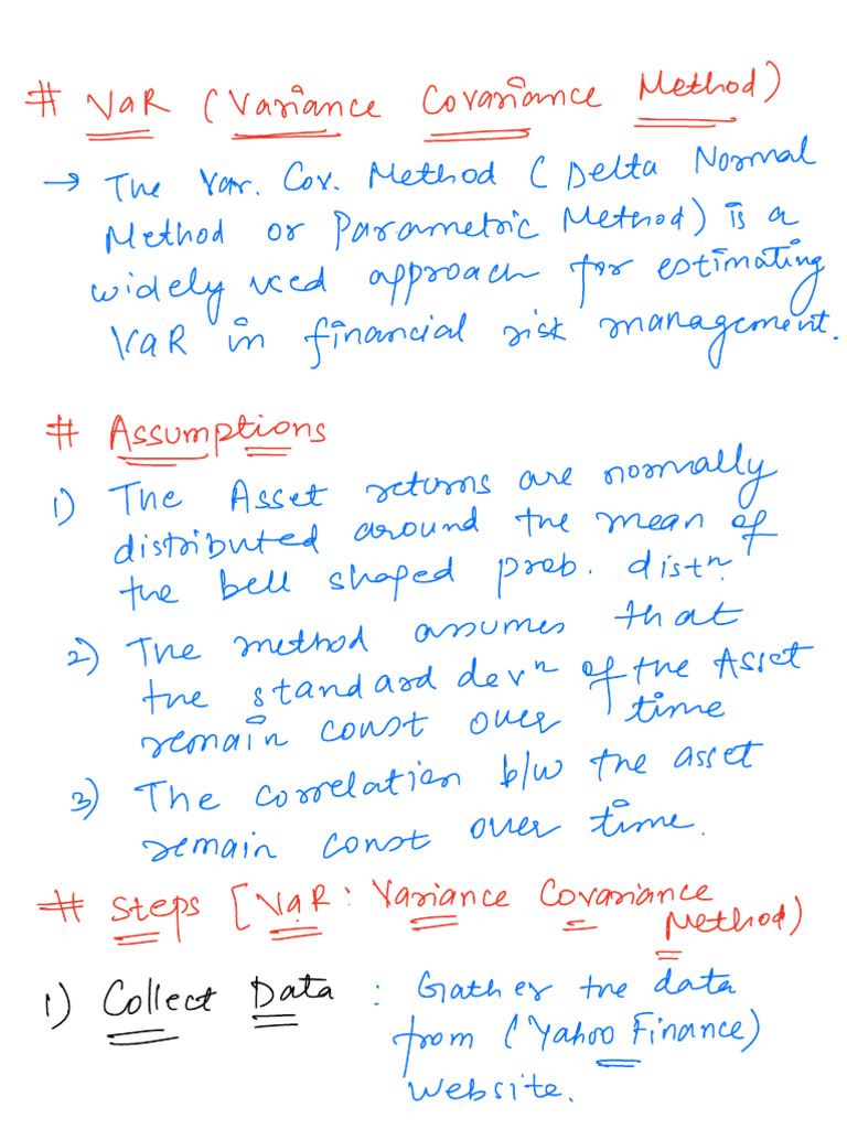 Value at Risk Notes - Mehul Mehta | PDF