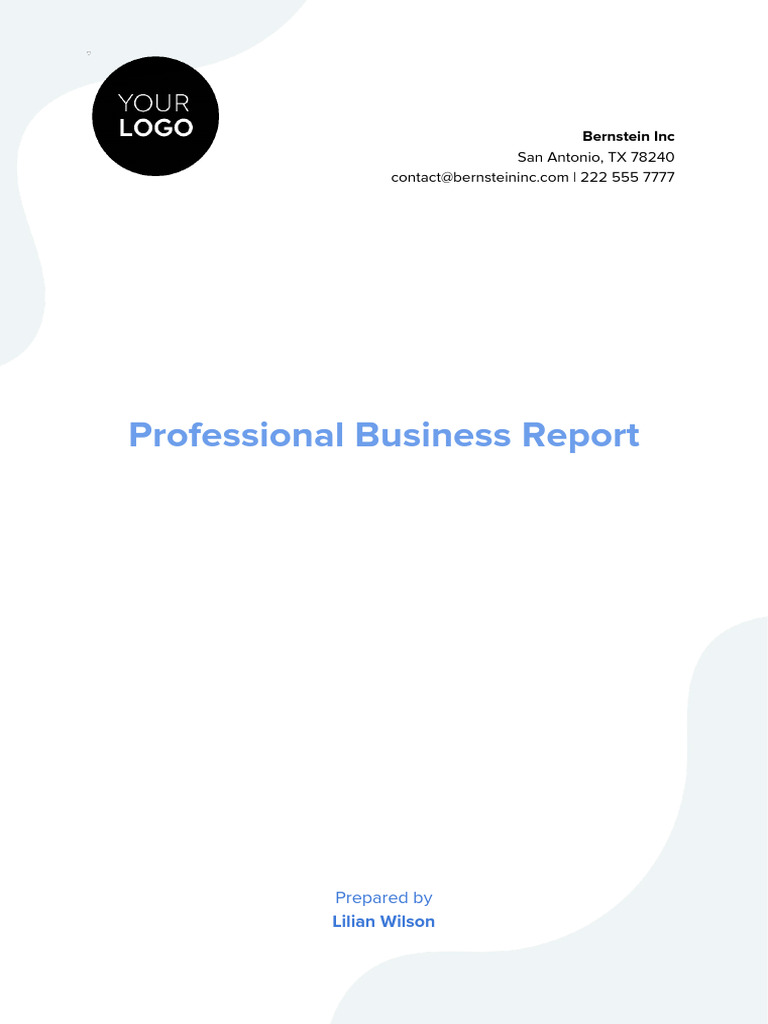 Professional Business Report Template 1 | PDF | Regulatory Compliance ...