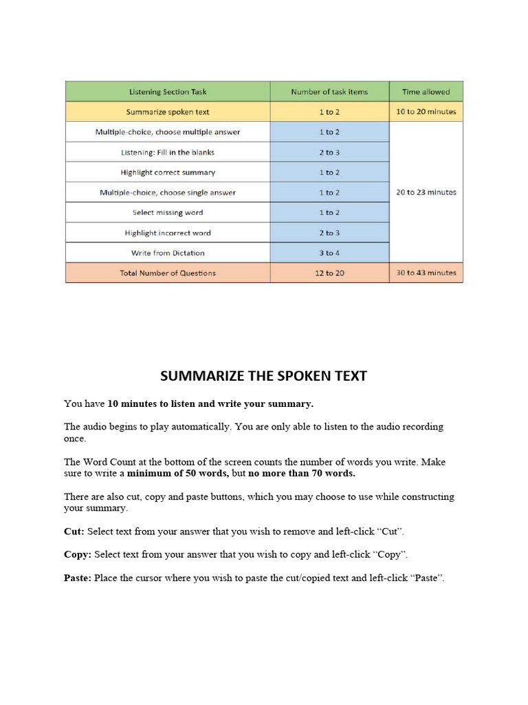 Pte Listening Pdf Computing Software