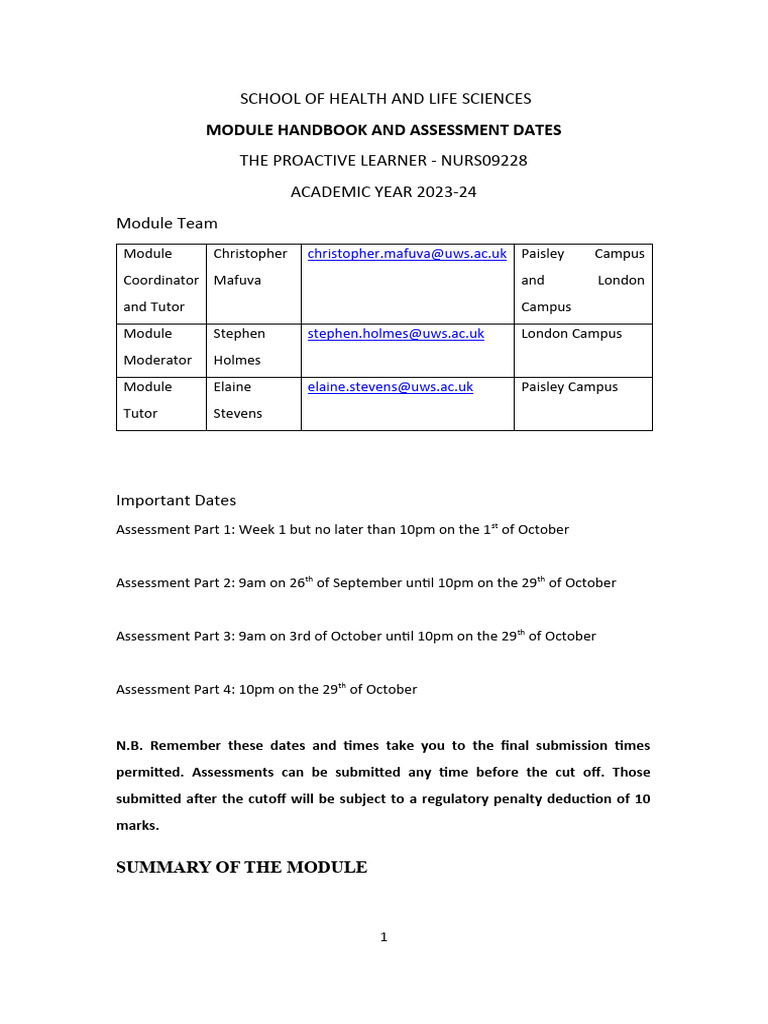 TPL Module Handbook T1 2023-2024 | PDF | Critical Thinking ...