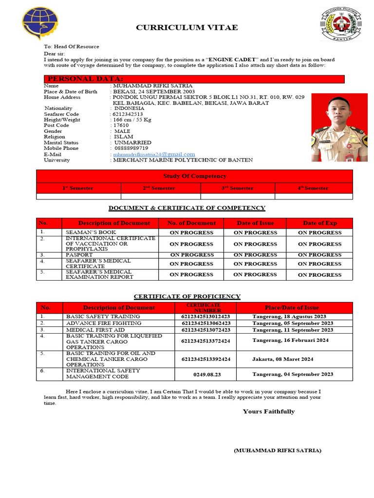 CV Bagas Nugroho Putra | PDF | Water Transport | Shipping