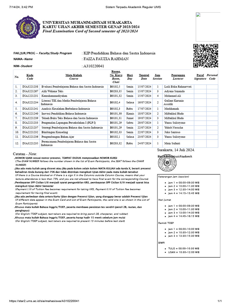 Kartu Uas Sem 4 | PDF