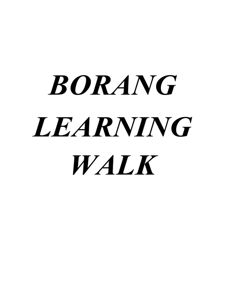 Borang Learning Walks dan Peer Coaching | PDF