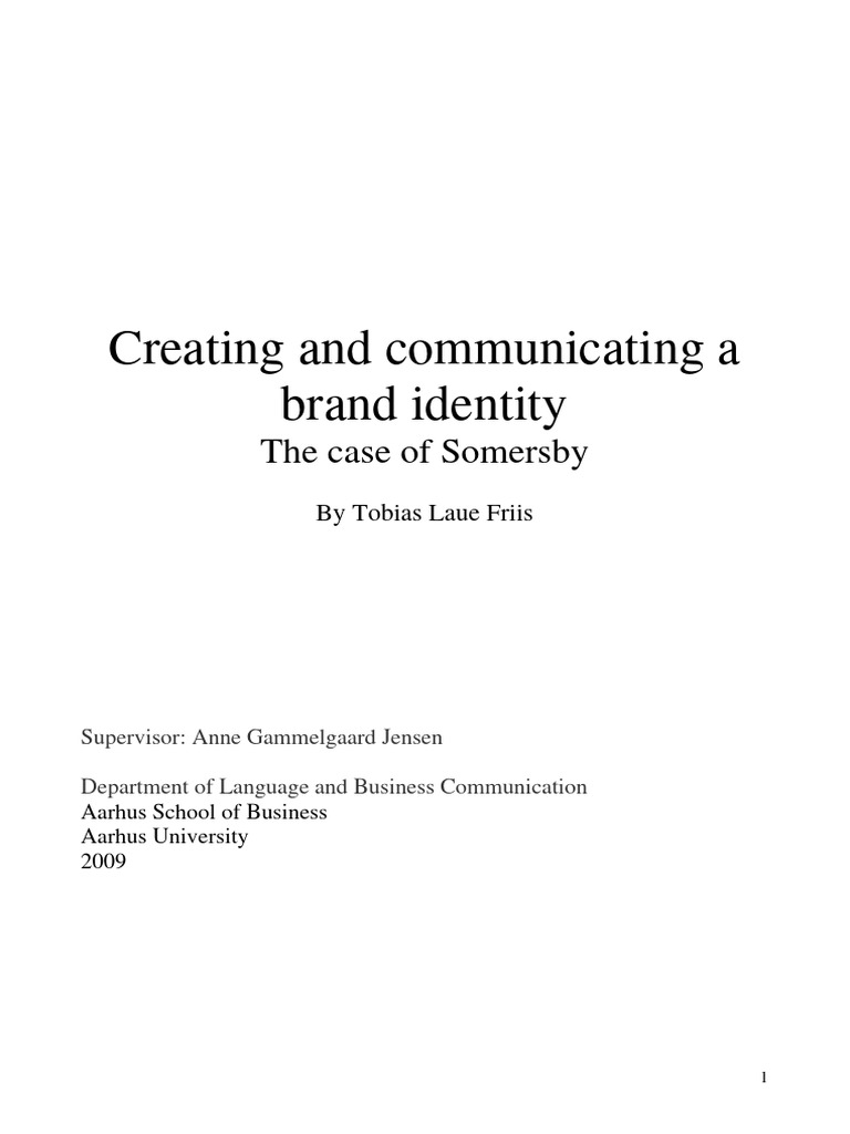 Creating and Communicating A Brand Identity: The Case of Somersby | PDF ...