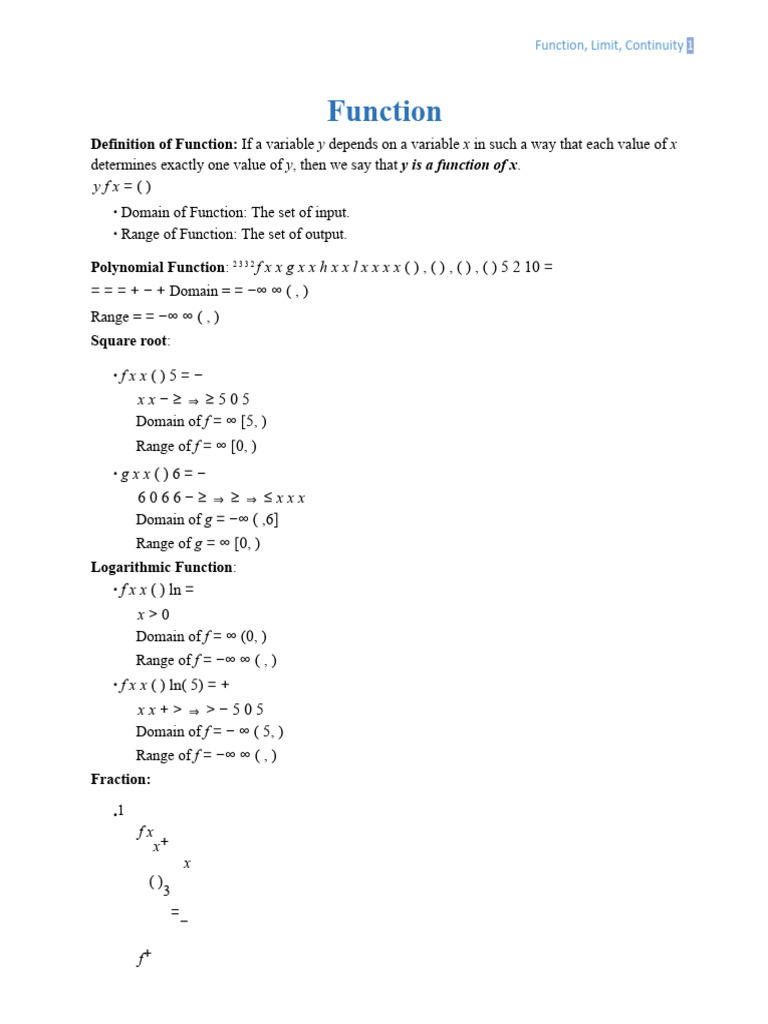 Function MFH | PDF | Function (Mathematics) | Mathematical Relations Function MFH | PDF | Function (Mathematics) | Mathematical Relations