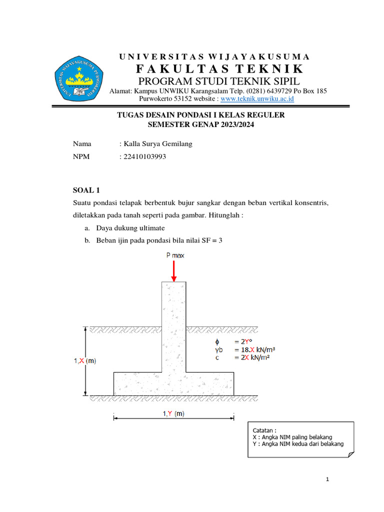Desain Pondasi | PDF