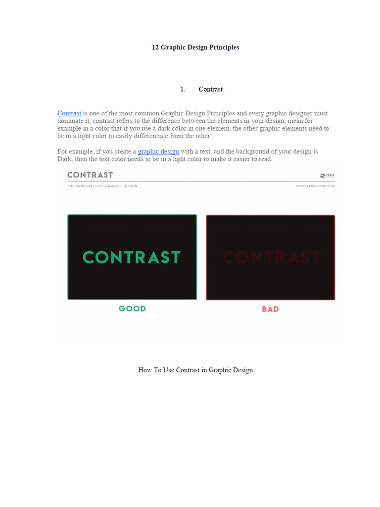 12 Graphic Design Principles | PDF | Typography | Composition (Visual Arts)