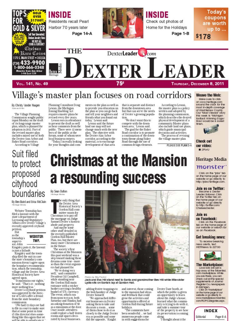 Dexter Leader Front Page For Dec. 8 | PDF | Lawsuit | Business