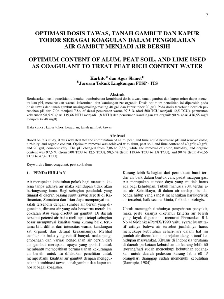 Article Text 2 Air Gambut | PDF