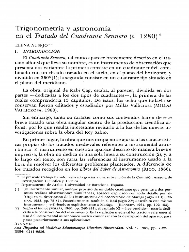 Trigonometria_y_astronomia_en_el_Tratado | PDF | Trigonometría | Geometría Elemental
