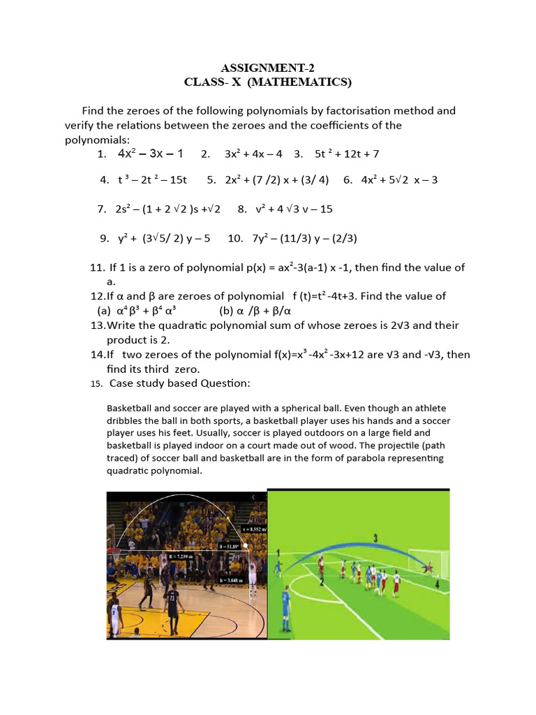Zeroes of Polynomials: Factorisation Method | PDF