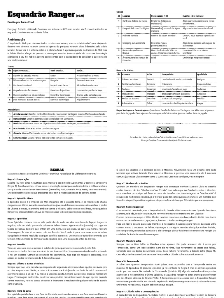 Dominus - Esquadrão Ranger (v2.0) | PDF