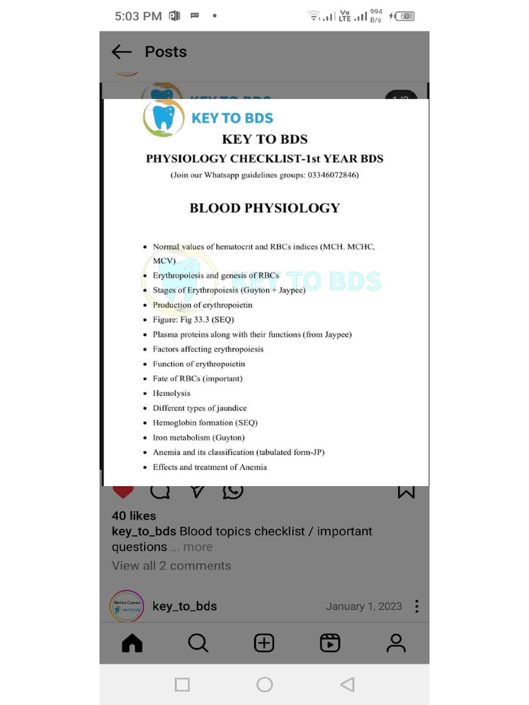 Blood Physiology Guidelines 2 | PDF